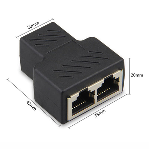 Network Splitter Ethernet Cable 1 to 2 Y Adapter RJ45 CAT5e/6 LAN Swit ...