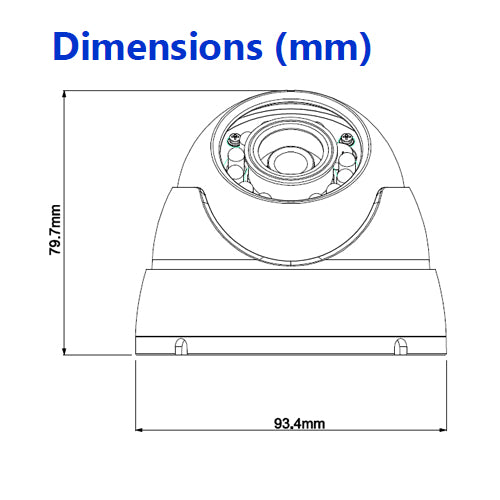 2MP 1080P 2.8mm 30M IR Black Dome DC12V IP67 – Mega PC Inc.